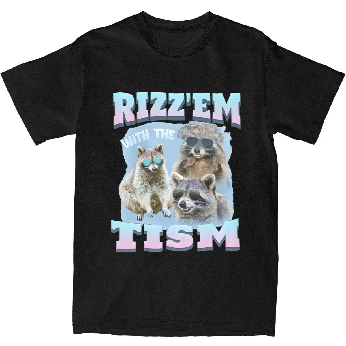 Men-Women-Rizz-With-Tism-Funny-Autism-Raccoon-Meme-Shirt-Accessories ...