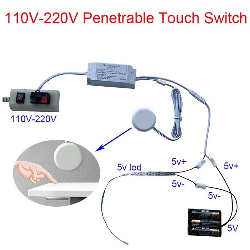 110V-220V-high-voltage-Partition-Touch-Sensing-Switch-Wardrobe-Light ...