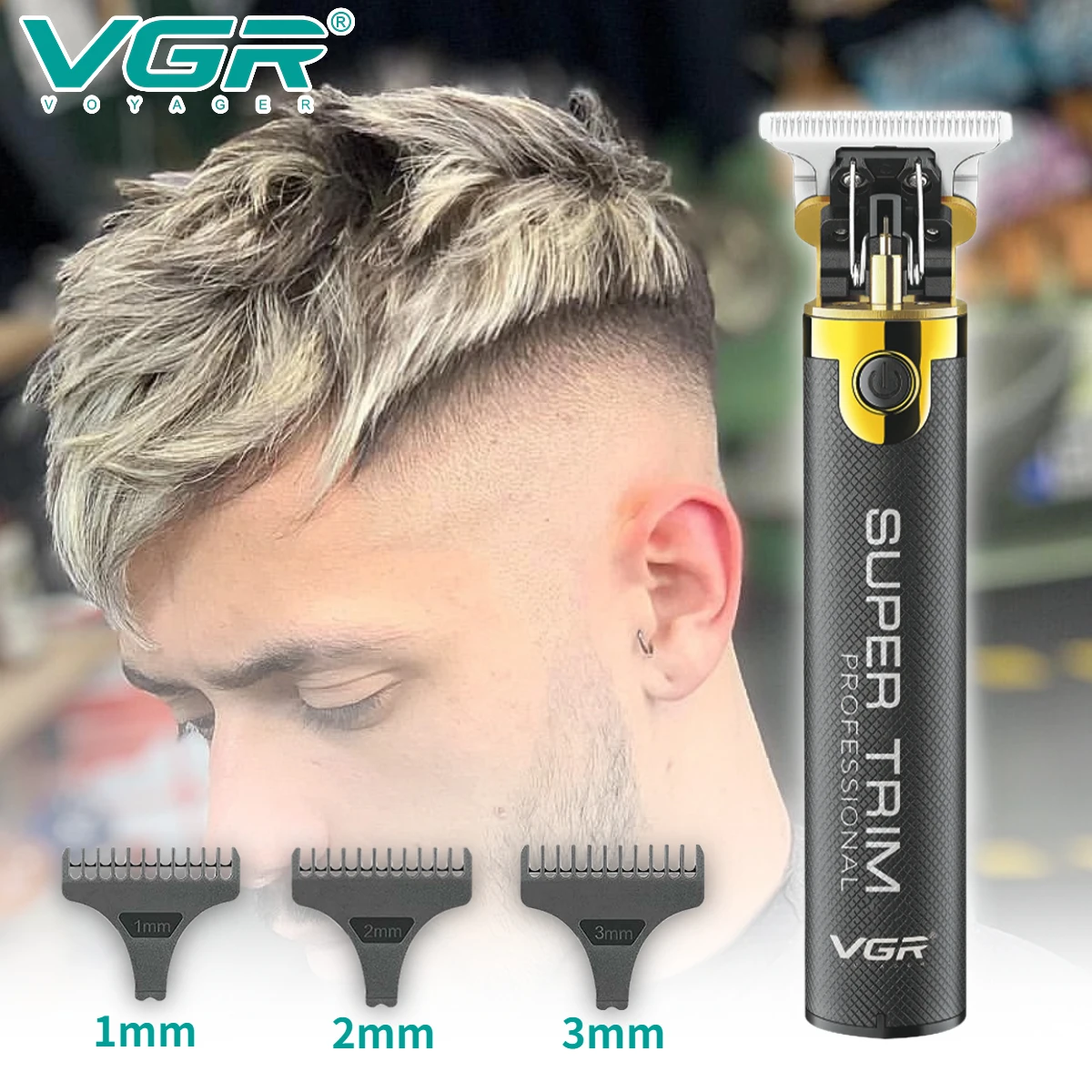 VGR Cortapelos profesional Máquina para cortar cabello T9 Máquina de corte de pelo inalámbrica ...