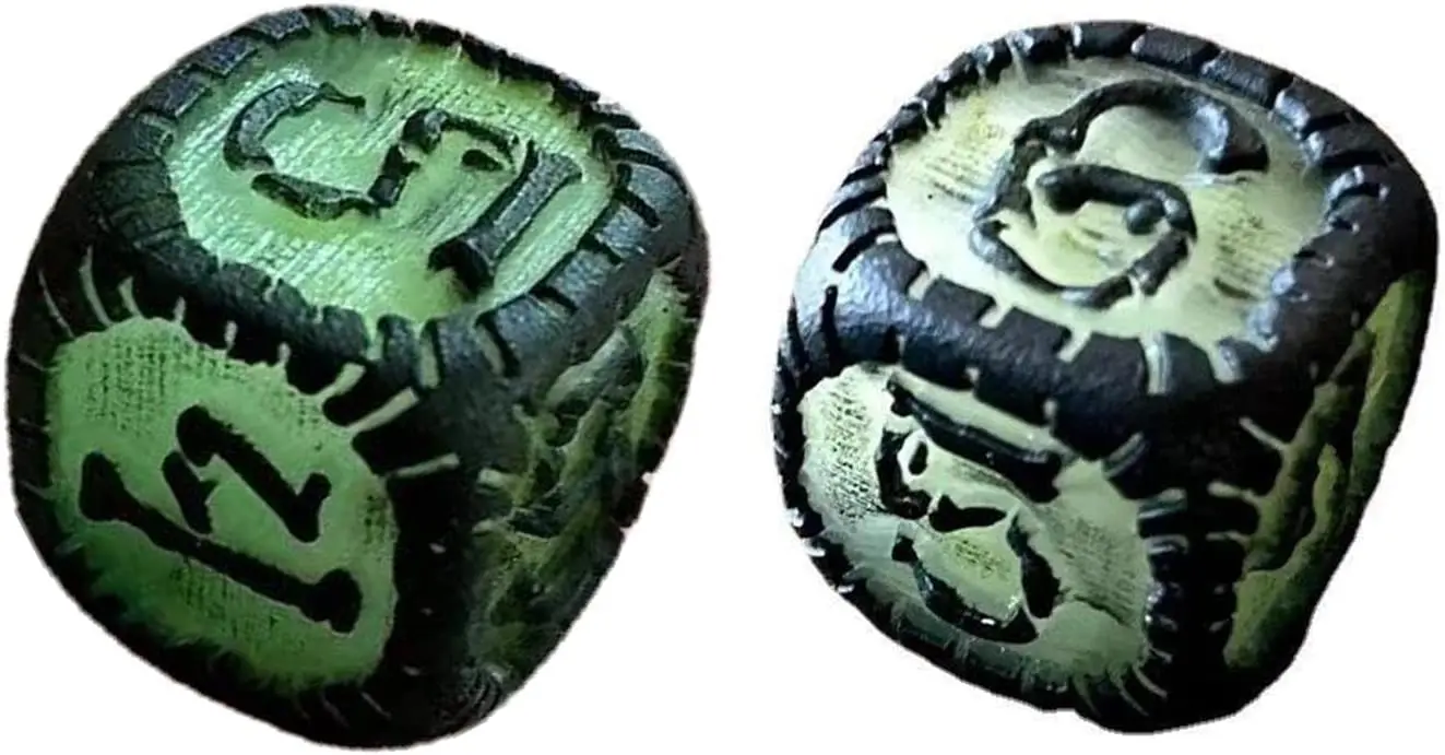 2-Pcs-Creative-Luminous-Dice-6-Sided-Resin-Dice-3D-Skeleton-Dice ...