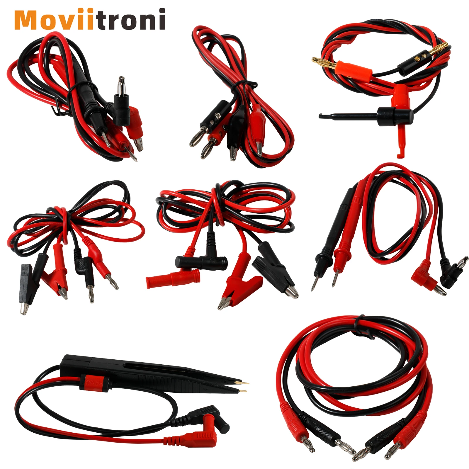 Cables-de-prueba-de-mult-metro-enchufe-Banana-de-cocodrilo-Cable ...
