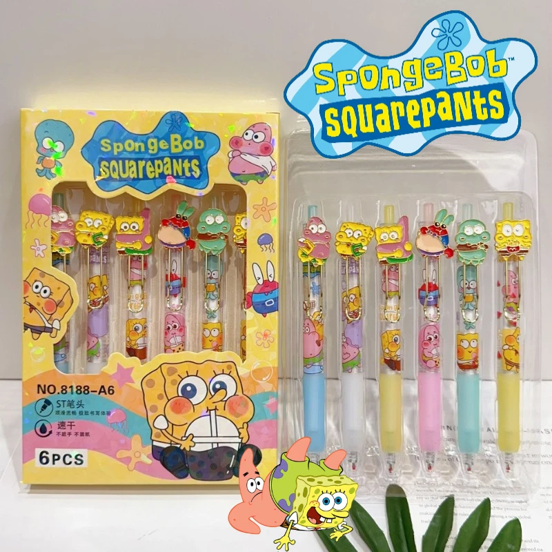Bob-Esponja-Neutro-Pen-Box-Set-Papelaria-dos-desenhos-animados-Caneta ...
