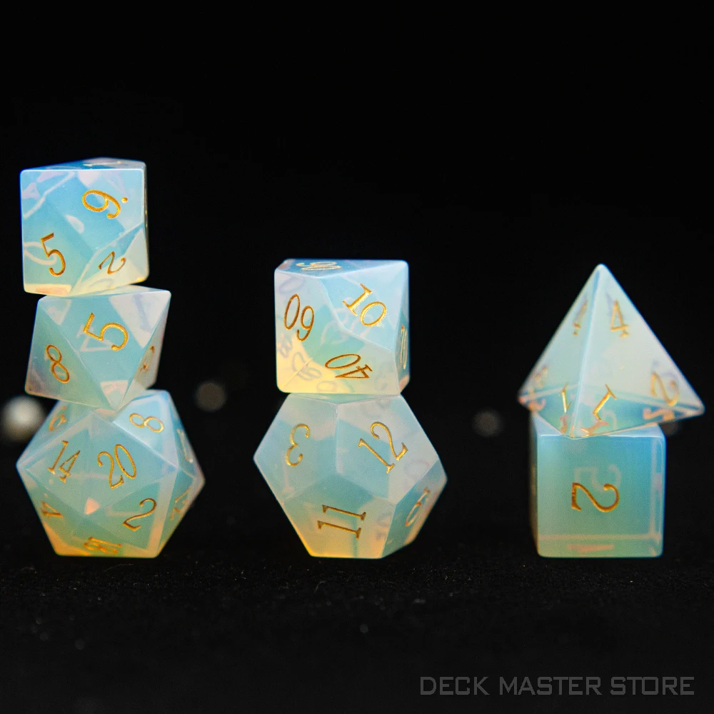 Opal-Dice-Polyhedral-Gemstone-Various-Shapes-Digital-D20-DnD-Dice-for ...