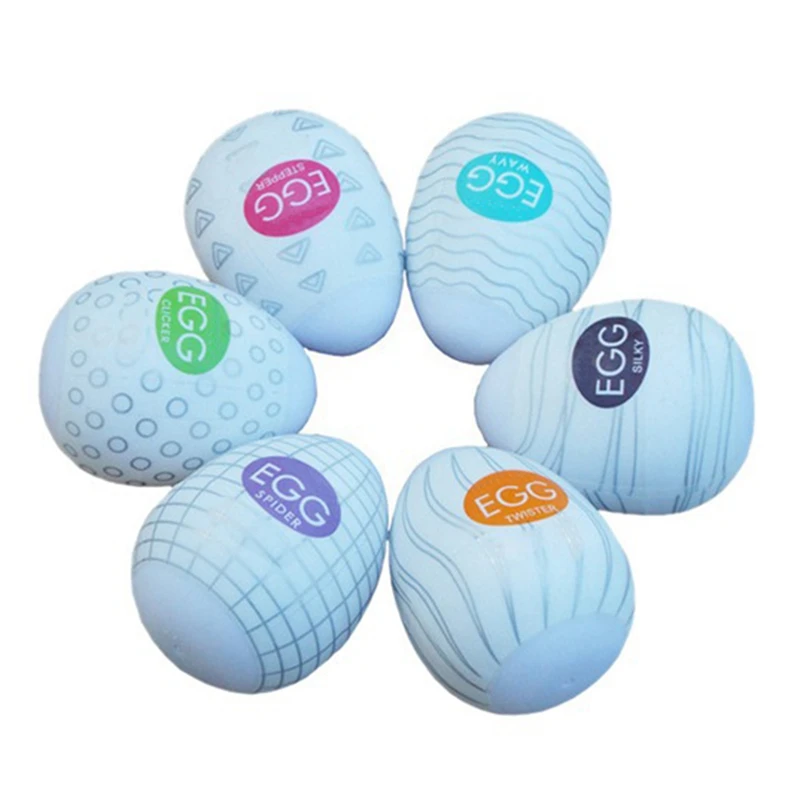 6Pc-Lot-Wavy-Eggs-Male-Masturbator-Artificial-Vaginas-Real-Pussys-Penis-Pump-Trainer-Adult ...