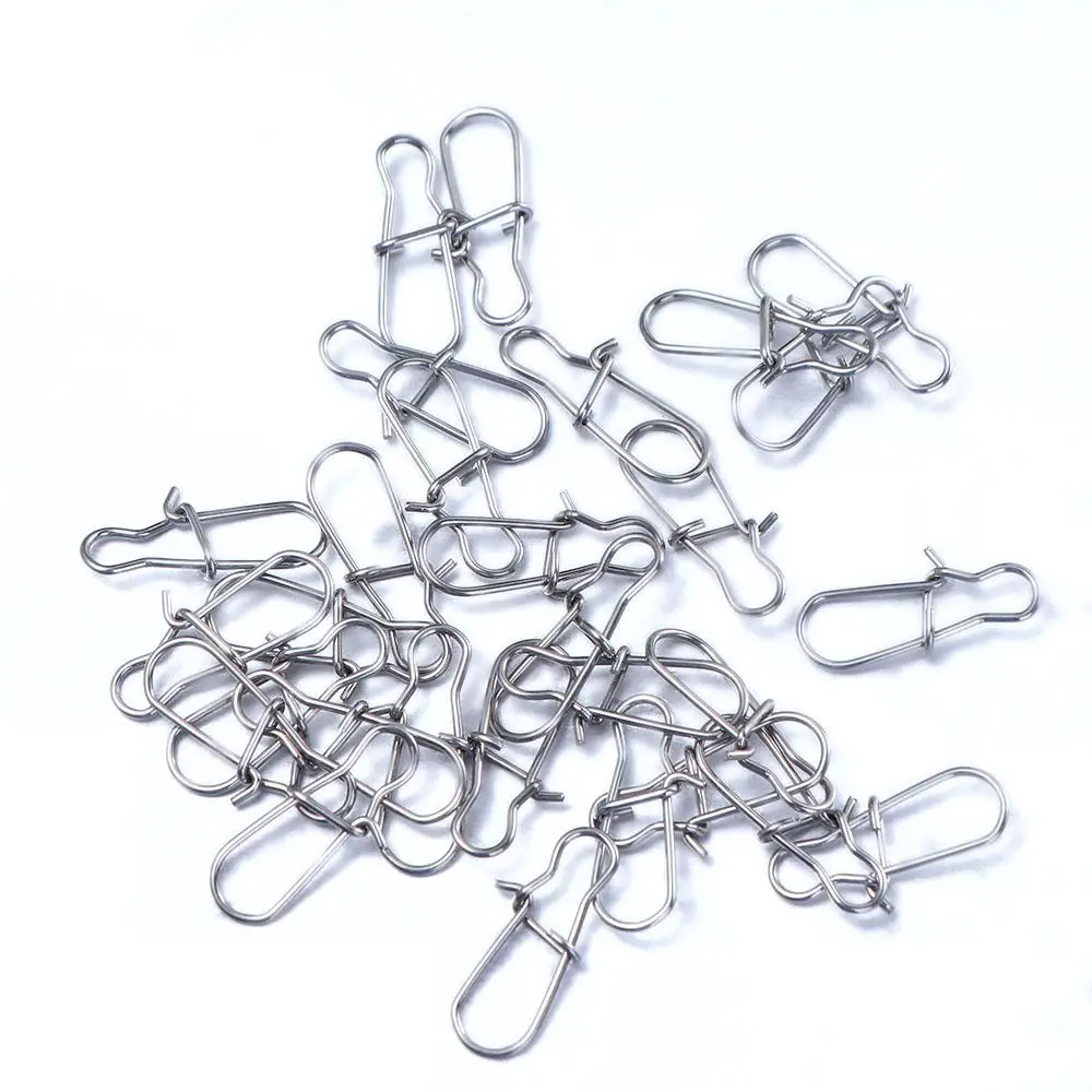 50Pcs-Pesca-Stainless-Steel-For-Lures-Nice-Hooked-Swivel-Connector ...