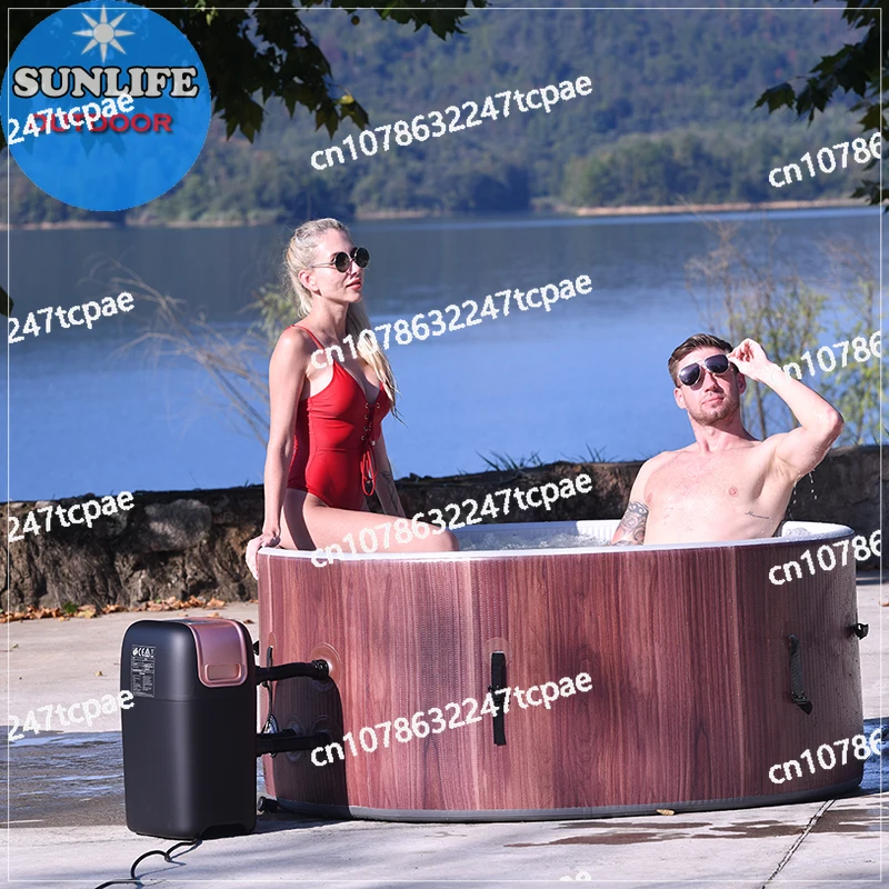 Outdoor Inflatable Jacuzzi Spa Pool for 4-6 People Constant Temperature ...