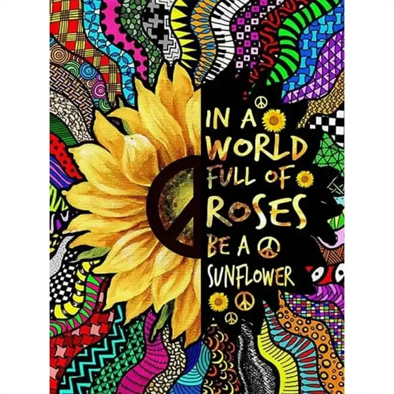 Kits-de-pintura-de-diamantes-artificiales-girasol-redondo-Kits-de-arte ...