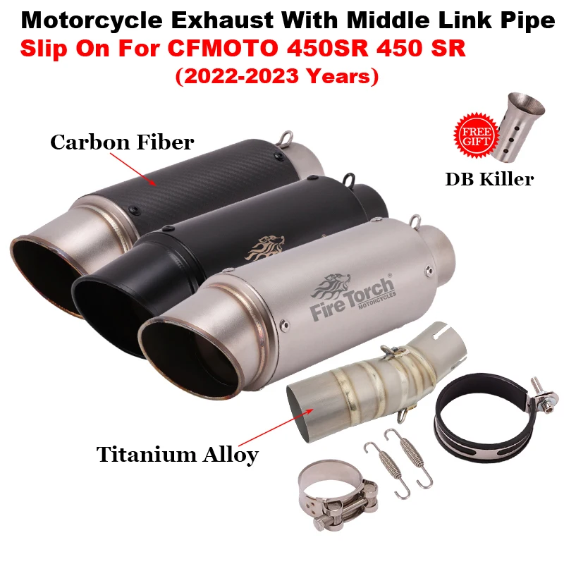 For-CFMOTO-450-SR-450SS-450-NK-2022-2023-Full-System-Motorcycle-Exhaust ...
