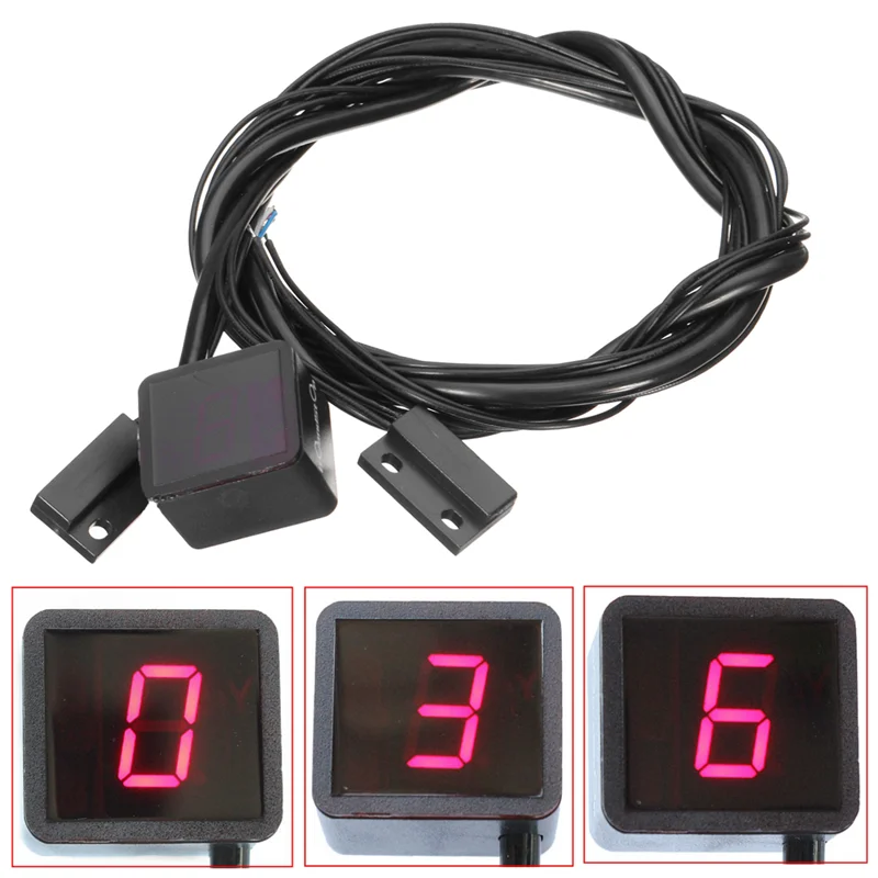 6 Speed Universal Motorcycle Motorbike Digital Gear Indicator Led ...