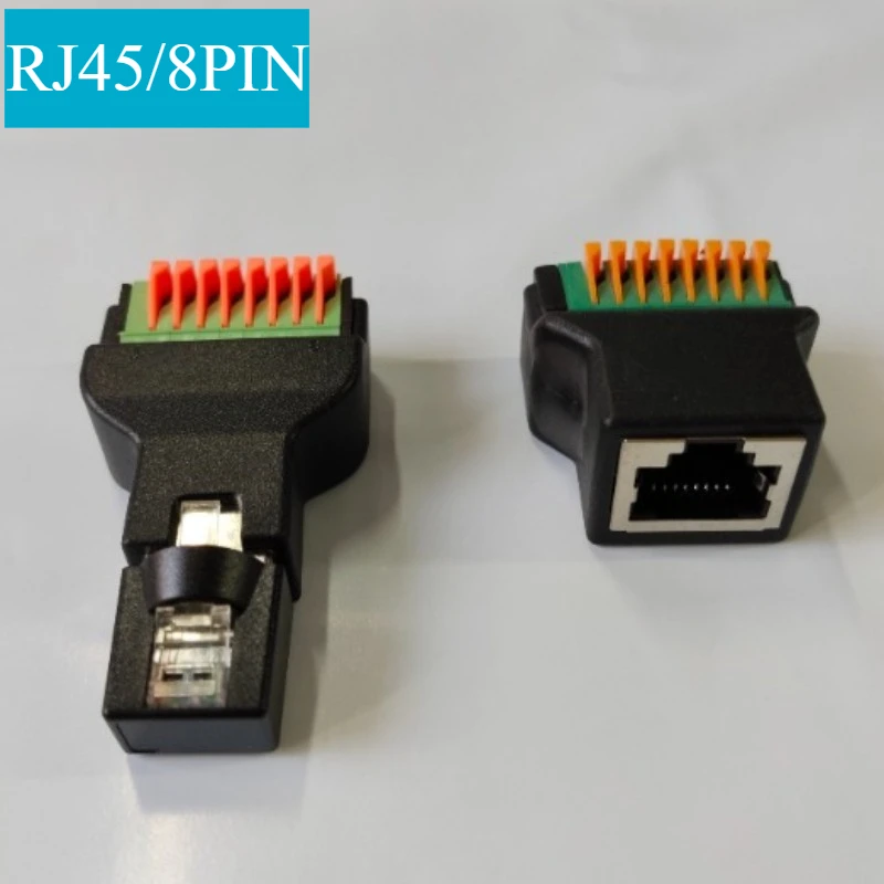 RJ45 to Screw Terminal Block 8P Connector Ethernet Rj45 Male Female To ...
