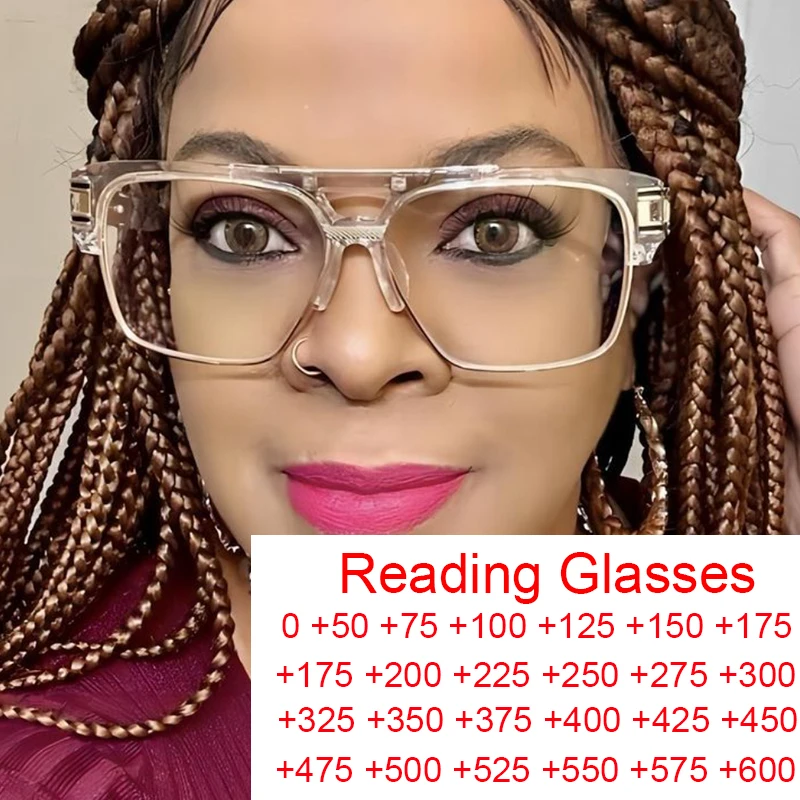 Fashion-Big-Square-Anti-Blue-Light-Reading-Glasses-Women-Men-Computer ...