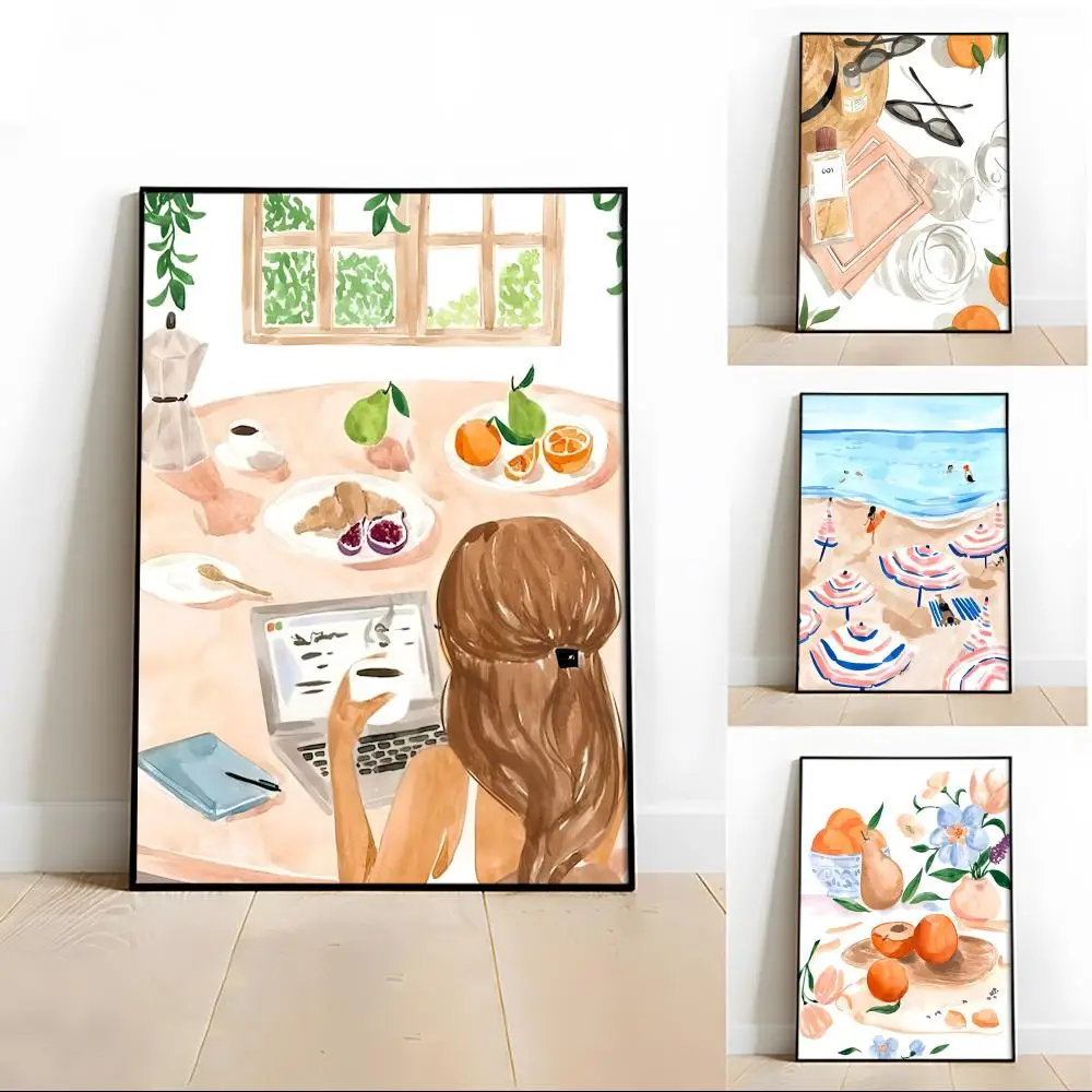 Fruit Food Landscape Painting Calligraphy Wall Art HD Canvas Oil ...