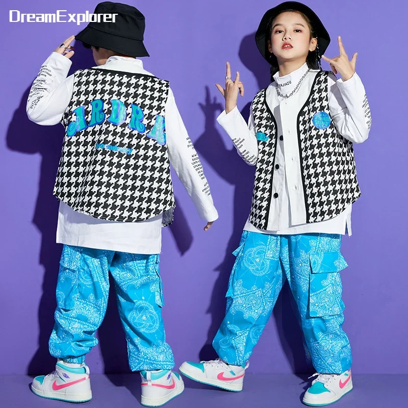 Boys-Hip-Hop-Houndstooth-Vest-Girls-Paisley-Cargo-Pants-Sweatshirt ...