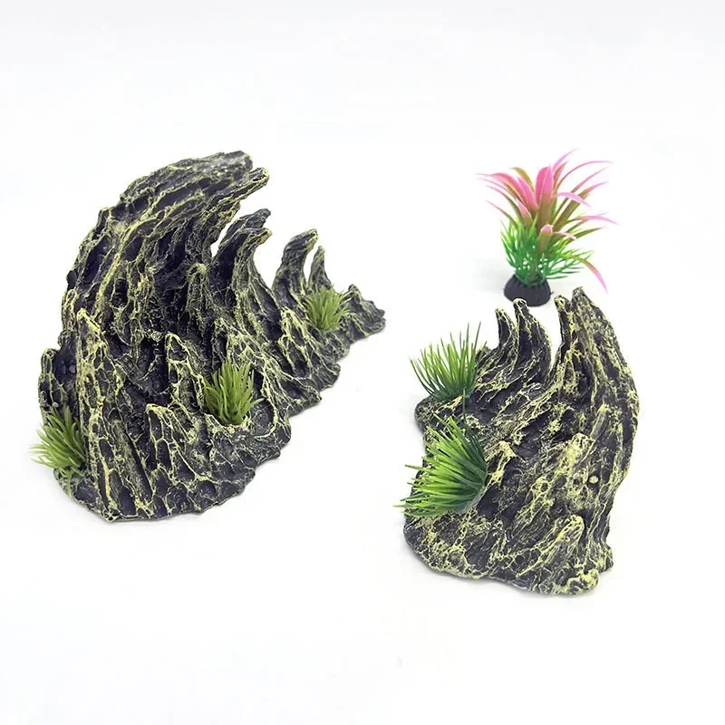 Resin-Aquarium-Decoration-Fish-Tank-Simulated-Canyon-Ornament-Acuario ...