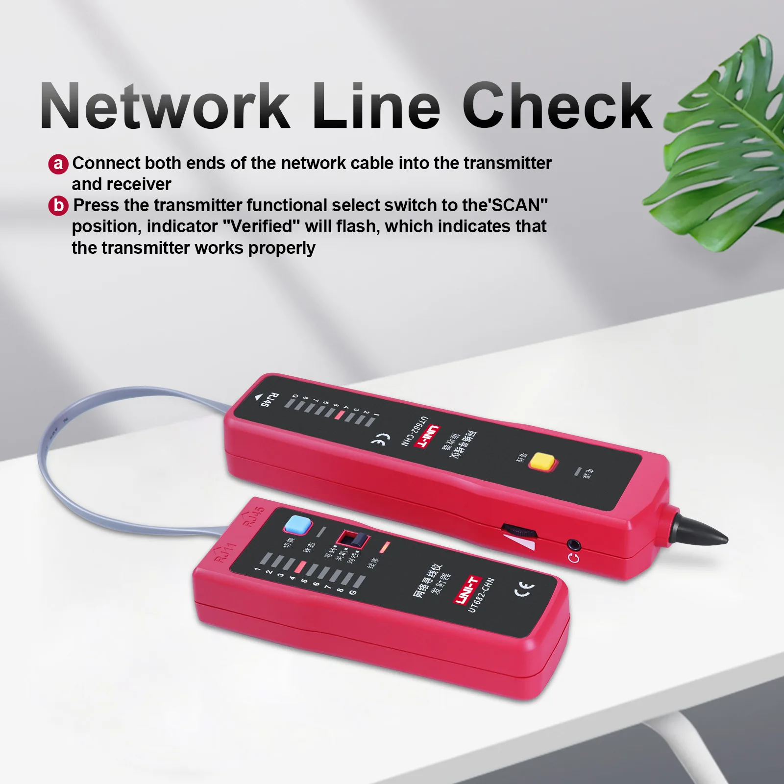 UNI-T-UT682-Network-Wire-Tester-Handheld-Telephone-Line-RJ11-RJ45-Power ...