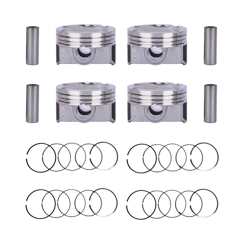 4x Piston & Rings kit Replacment for Hyundai Kia Accent Rio 1.6L DOHC ...