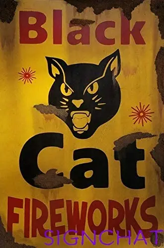 Vintage Black Cat Fireworks