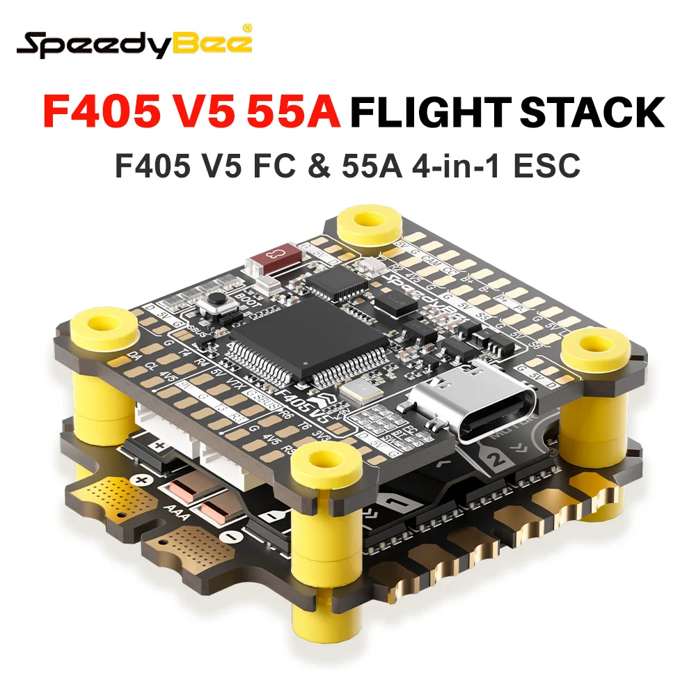 SpeedyBee F405 V5 Stack F405 V5 FC 32-Bit 55A 4in1 ESC 3-6S LiPo 30 ...