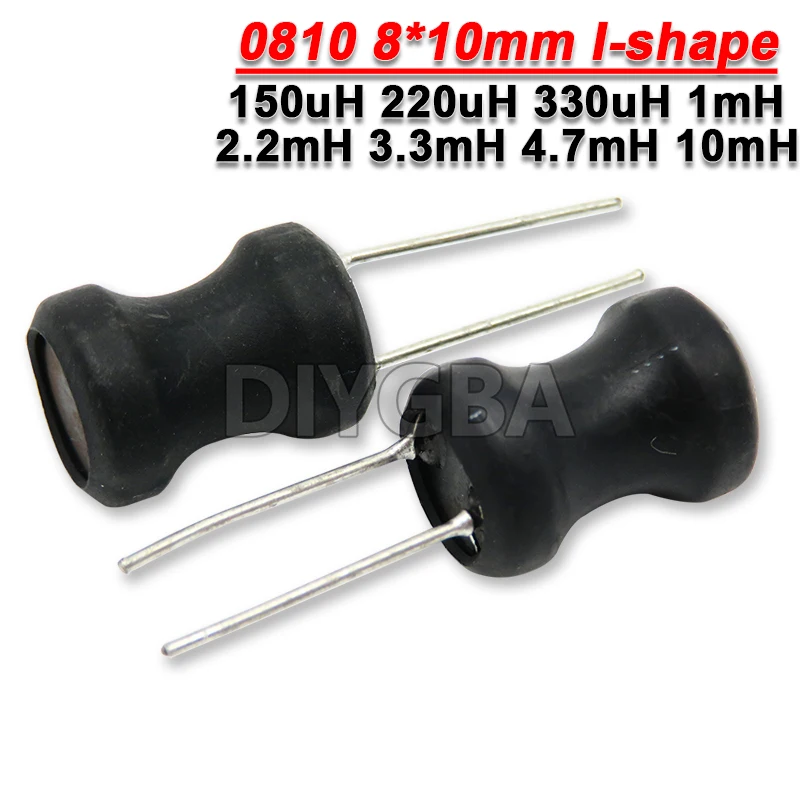 20PCS-8-10mm-0810-I-shape-Power-Inductor-Inductance-Copper-Coil-1MH ...