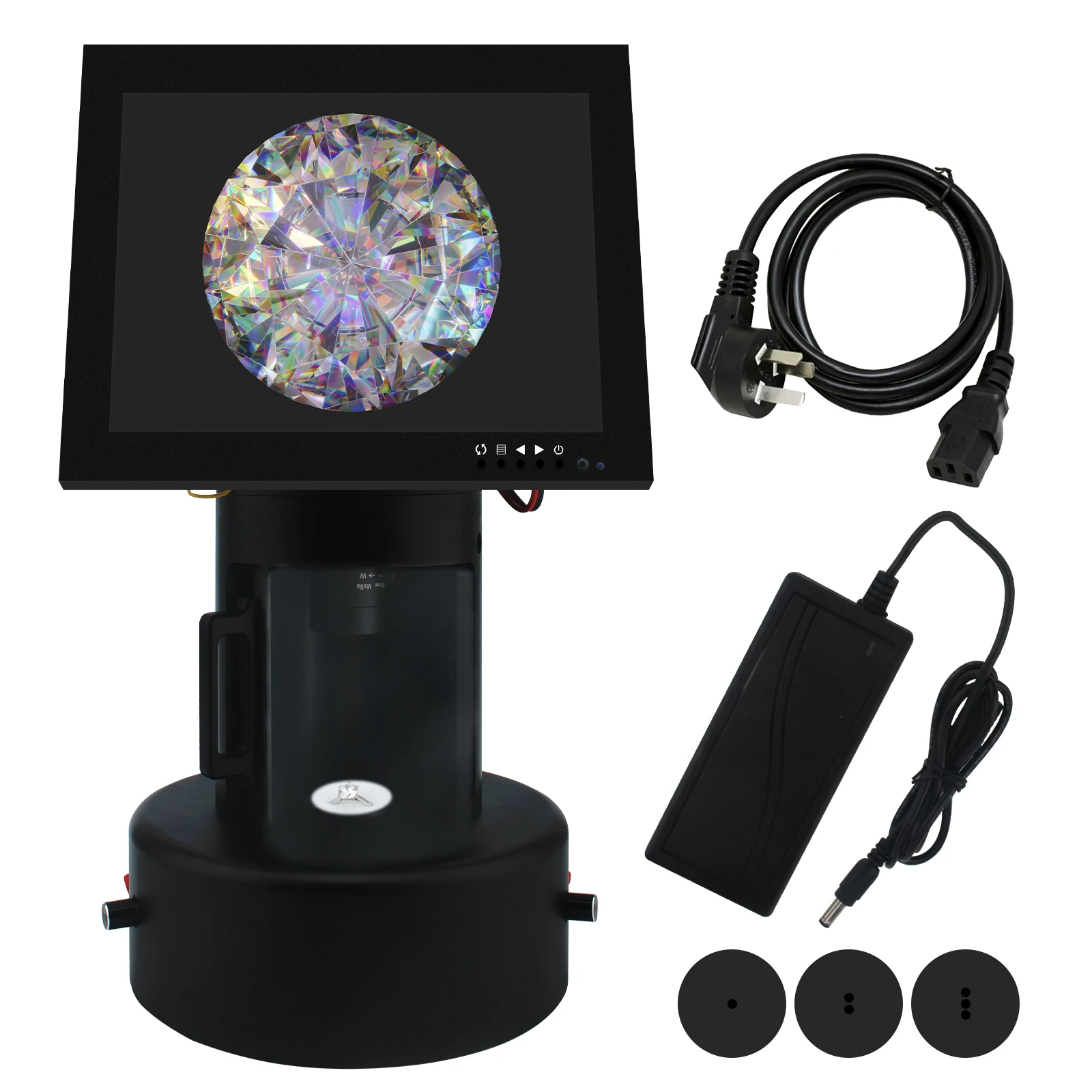 8-LCD-Screen-Digital-Microscope-Jewelry-Diamond-Color-Viewer-for ...