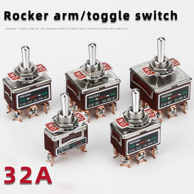 32A250V-switch-silver-dot-rocker-switch-6-pin-3-gear-twist-switch ...