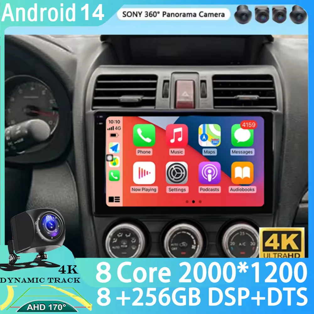 Android-14-Carplay-Auto-For-Subaru-Forester-4-SJ-XV-WRX-2012-2015-2018 ...
