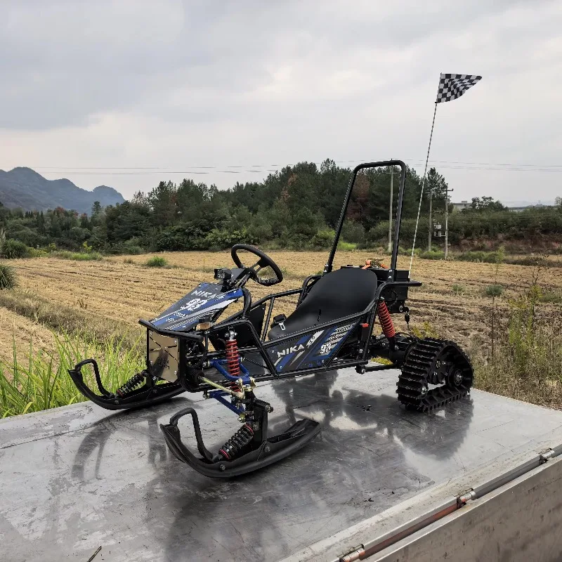 Electric Plastic Snow Buggy 48V 1000W Engine Go Kart with Snow Track ...