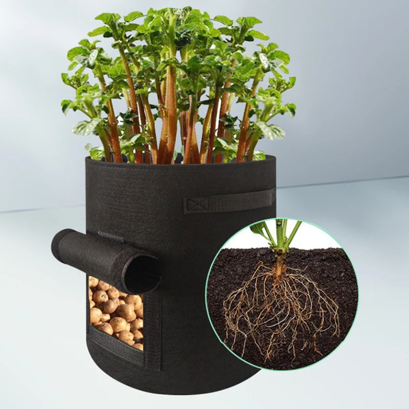 Jardinière en tissu non tissé - Pot de pommes de terre de jardin et ...