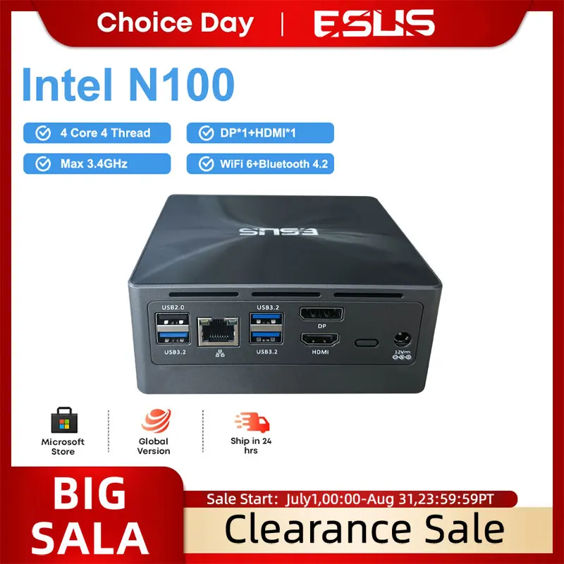 ESUS-Mini-PC-Intel-N100-Pocket-PC-Windows-11-10-Linux-WIFI6-1000M ...