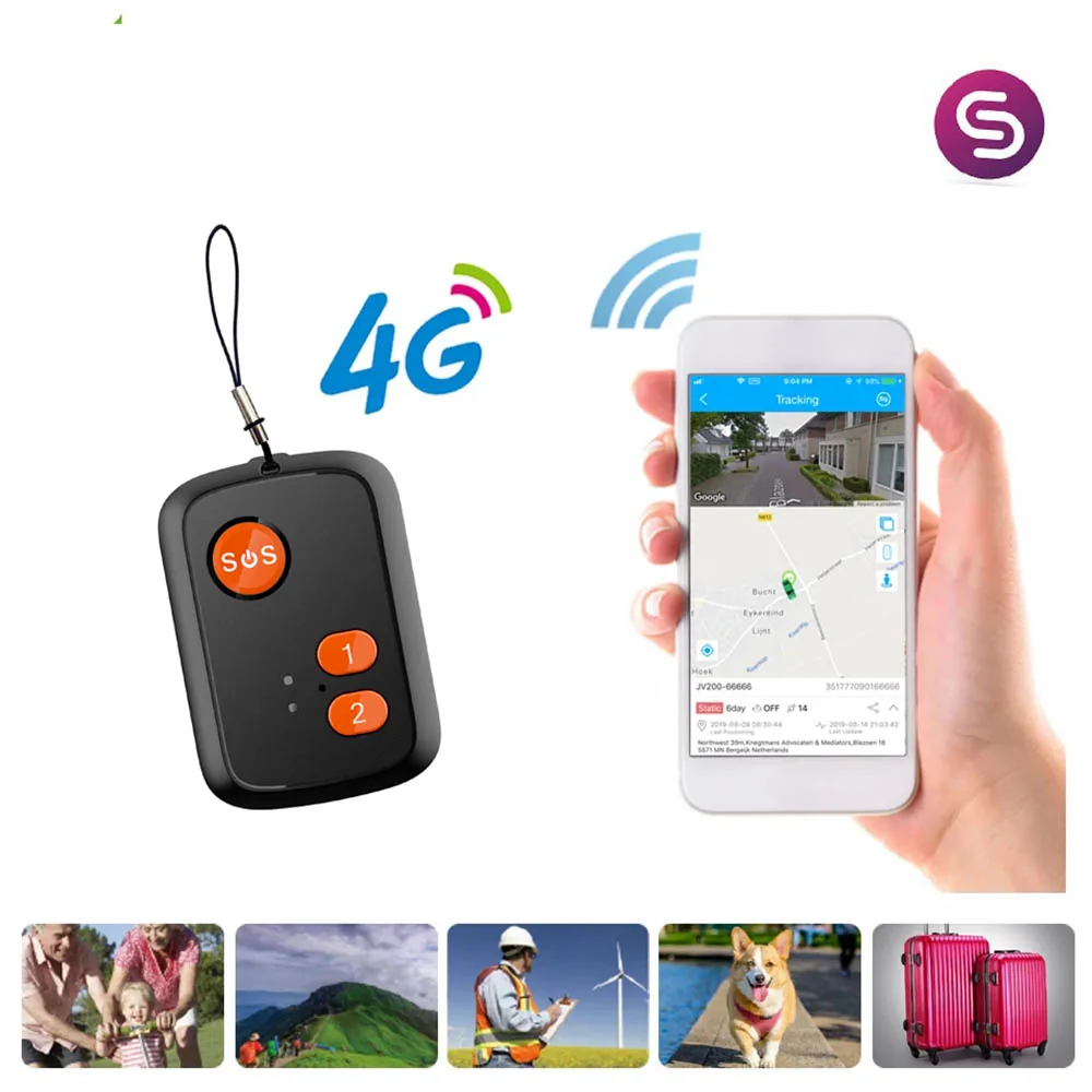 4g Rf-v51 Mini Gps Tracker 1000mah Anti-lost Recording Locator Two-way ...