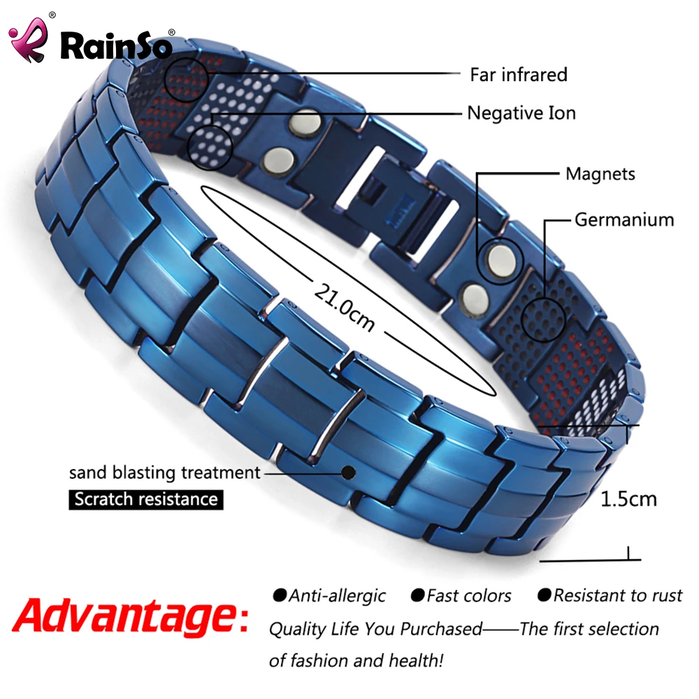 Bio Energy Healing Titanium Magnetic Bracelet | Bracelets Men Energy ...