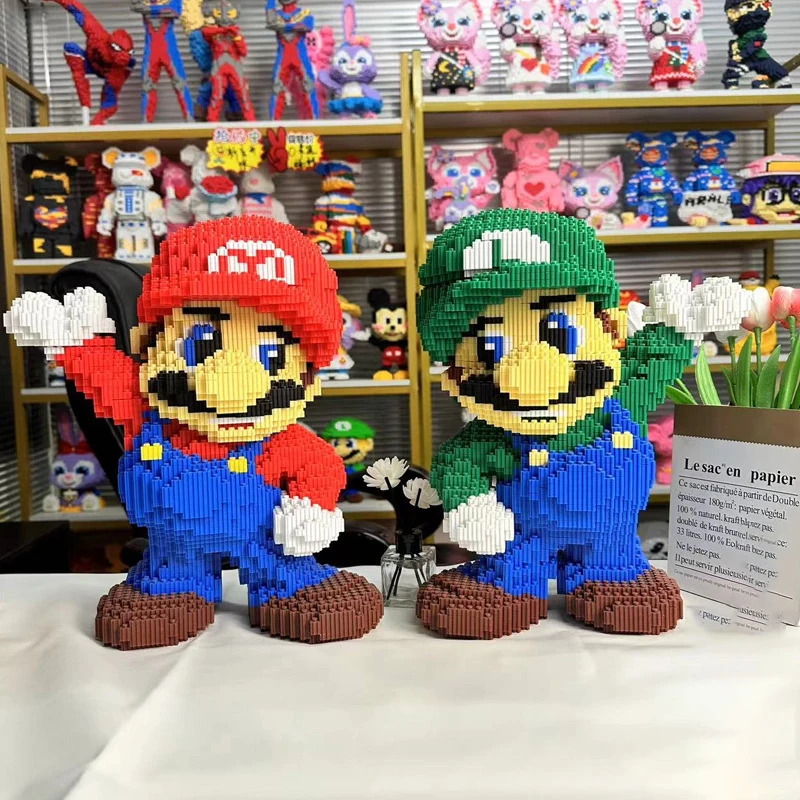 35cm-Super-Marios-Bros-Big-Building-Blocks-Anime-Figure-Cartoons-Model ...