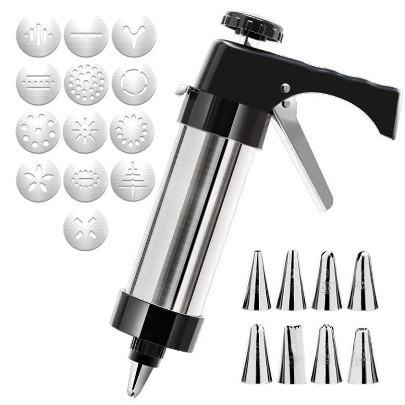 13pcs-set-DIY-Manual-Cookie-Mold-Gun-Cookie-Press-Kit-Machine-Gun ...
