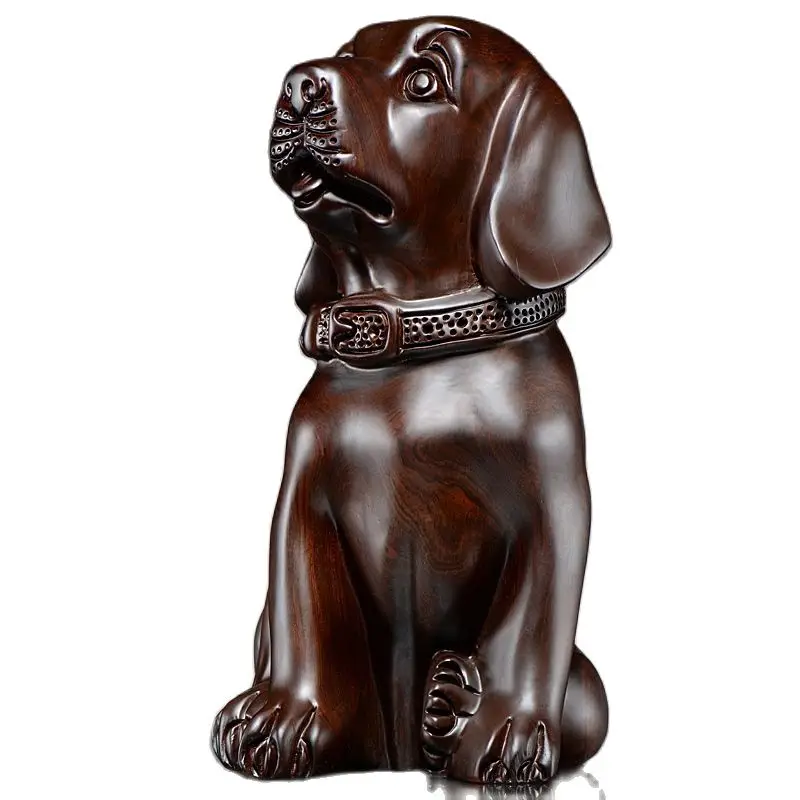 Artesanías de perro talladas a mano de madera maciza, decoración del ...