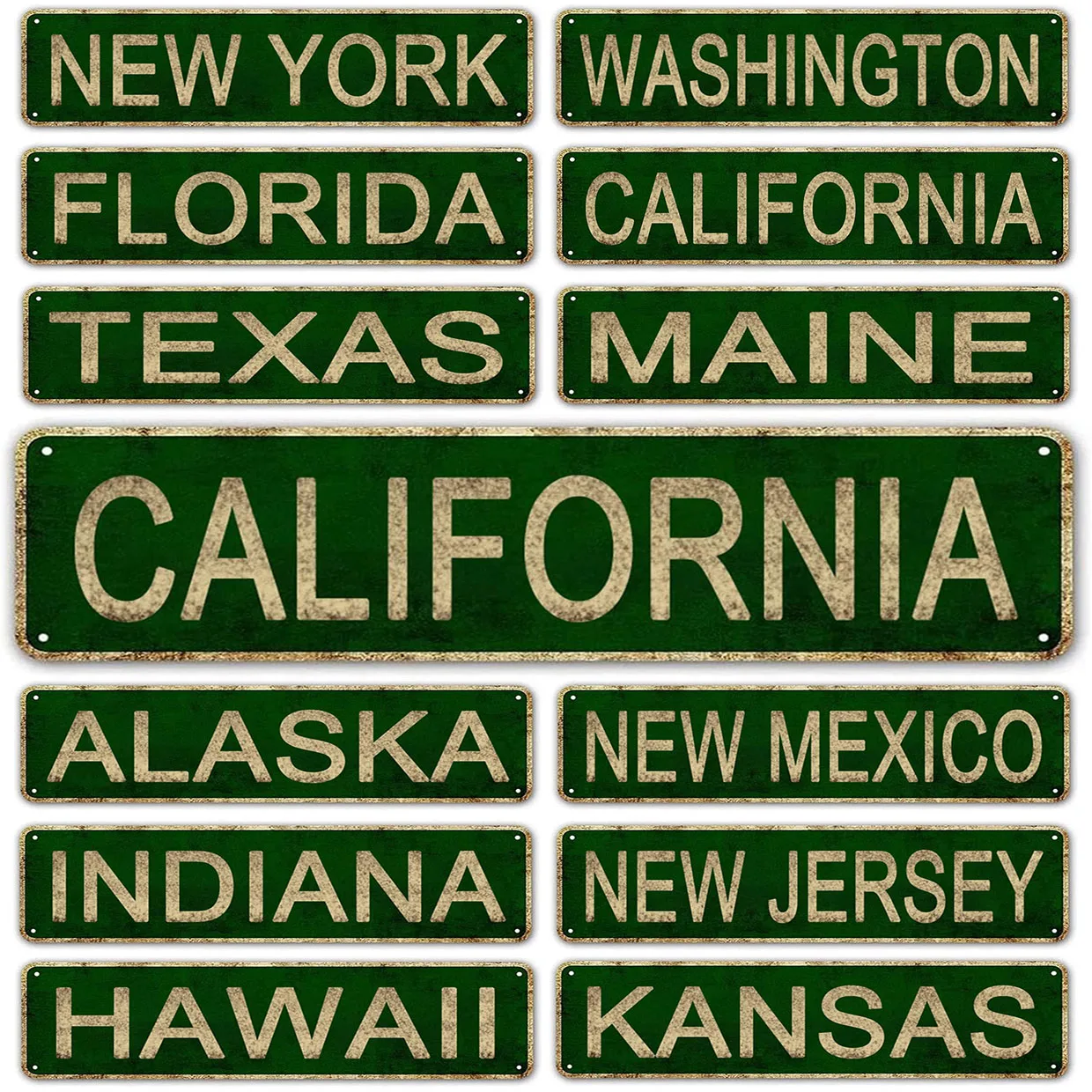 Retro-Metal-Tin-Signs-Instagram-Style-American-State-Street-Sign-parco ...