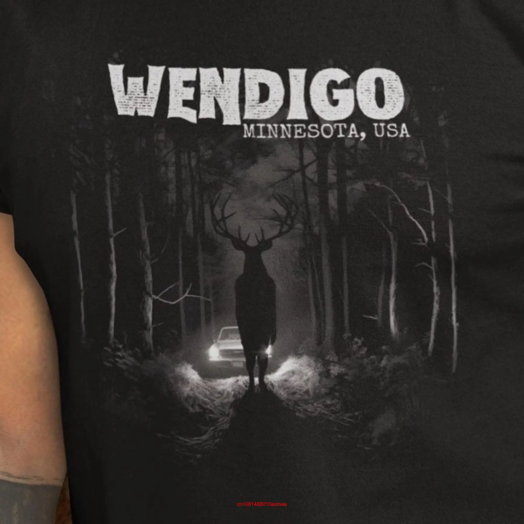 Wendigo-T-Shirt-Minnesota-Home-State-Cryptid-Cryptozoology-long-or ...