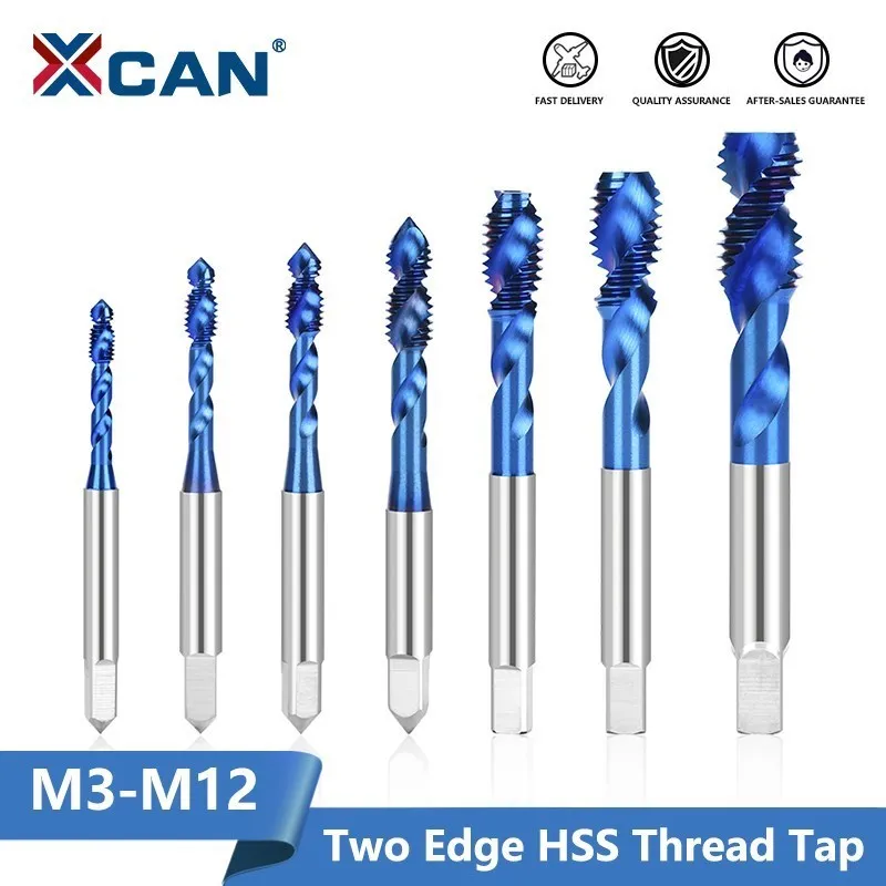 XCAN Screw Tap for Aluminum Non-Ferrous Metals processing Blind Holes M3 M4 M5 M6 M8 M10 M12 ...