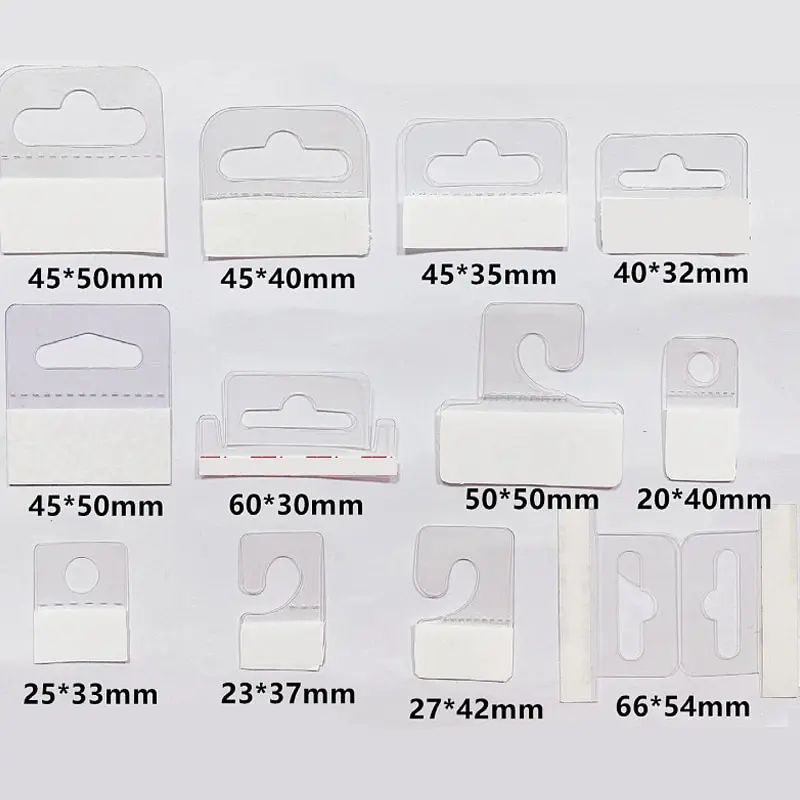 100pcs-PVC-Slot-Hole-Adhesive-Hang-Tabs-Tags-Hook-Merchandise-Package ...