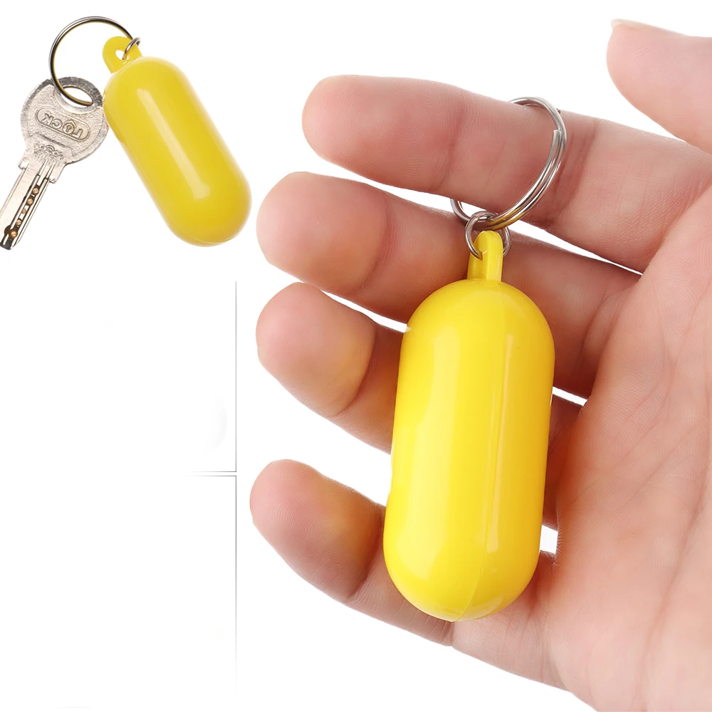 1-2PCS-Plastic-PS-Metal-Floating-Key-Ring-Kayak-Keychain-Buoyant ...
