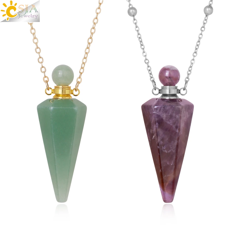 Essential Oil Necklace Diffuser Crystals | Essential Oil Crystal Vial ...