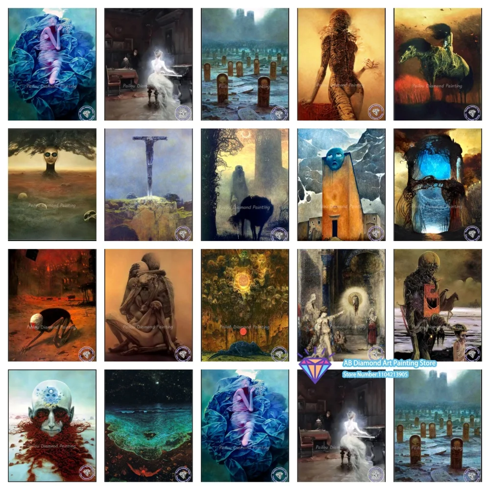 Fantasitc World After Death Horror Art Diamond Painting Kits Halloween ...