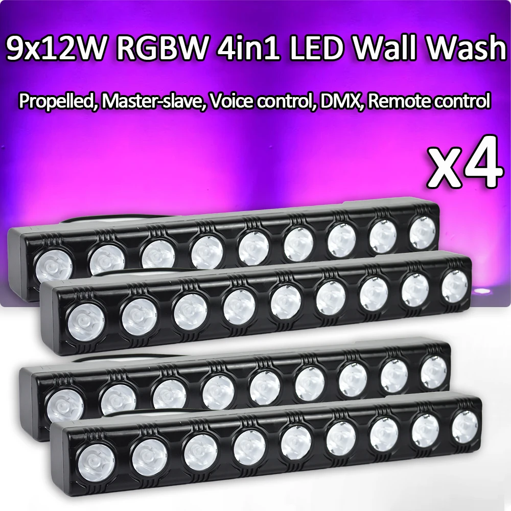 Lumi-re-PAR-LED-9X12W-RGBW-4-pi-ces-lot-clairage-de-sc-ne-professionnel ...
