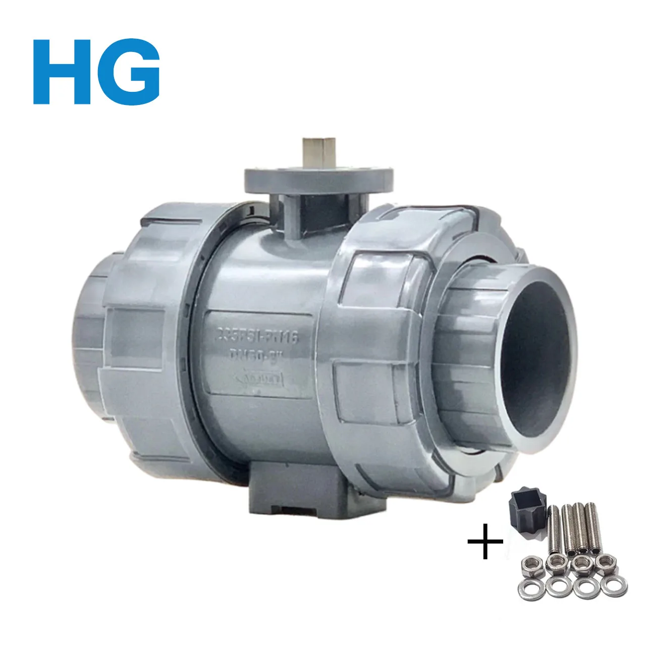 UPVC-Union-Ball-Valve-With-Bracket-High-Platform-Plastic-Socket-Valve ...