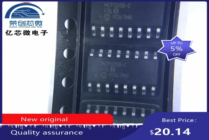MCP3208-CI/SL MCP3208 SOP16 ( ADC ) genuine original In stock 10PCS /lot