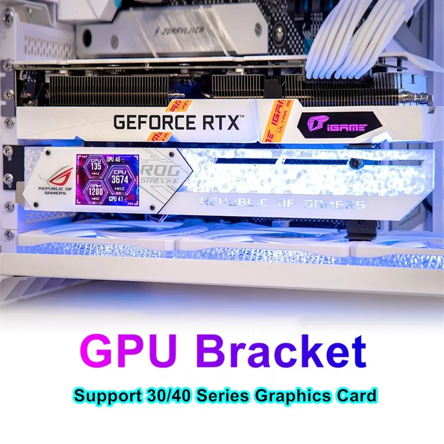 Grafik-ekran-kart-braketi-LCD-GPU-VGA-tutucu-AURA-ARGB-ile-2-2-in-LCD ...