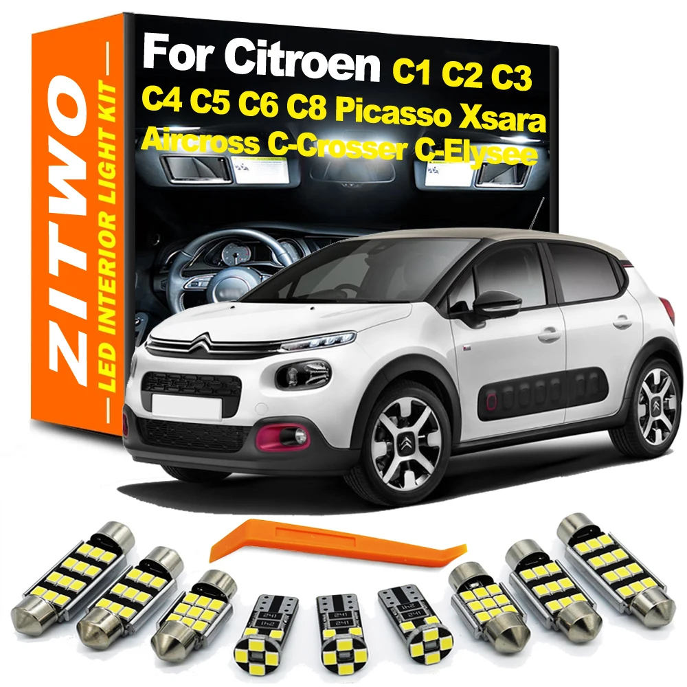 ZITWO Canbus LED Interior Light Kit For Citroen C1 C2 C3 C4 C5 C6 C8 ...