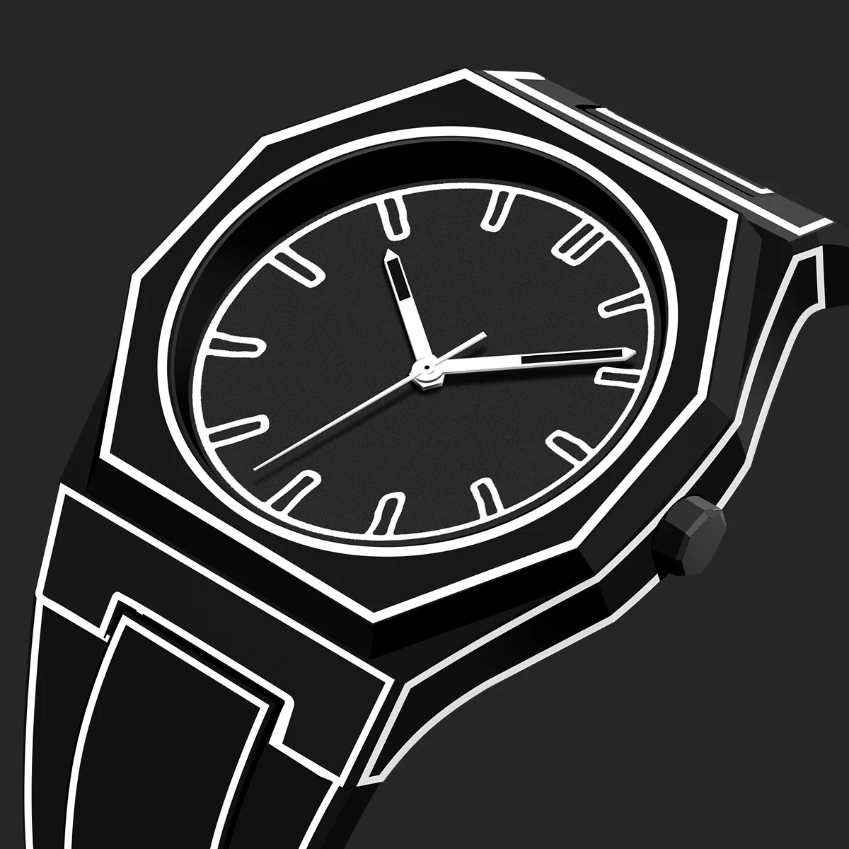 Modern-Minimalist-Sketching-Creative-Sports-and-Leisure-Watch-Creative ...