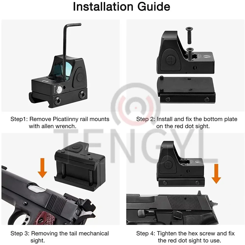 Red Dot R R Mini Tactical Sight Hunting Rifle Reflex Sight Airsoft Glo ...