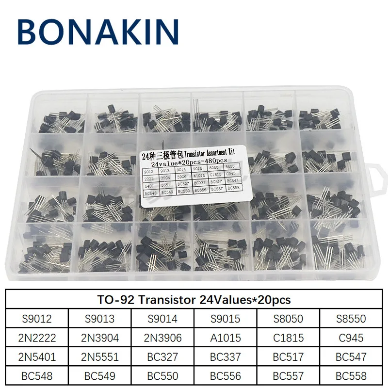 24Values-TO-92-Transistor-Assortment-Assorted-Kit-Each-BC327-BC337-BC517-BC547-BC548-BC549 ...