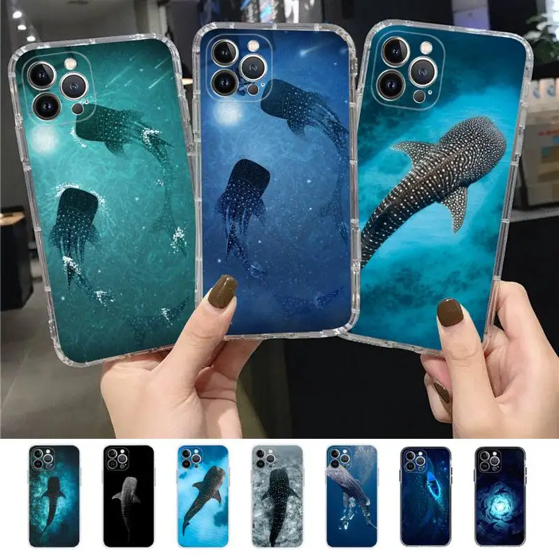Ocean Whale Shark Phone Case for iPhone 11 12 13 mini pro XS MAX 8 7 6 ...